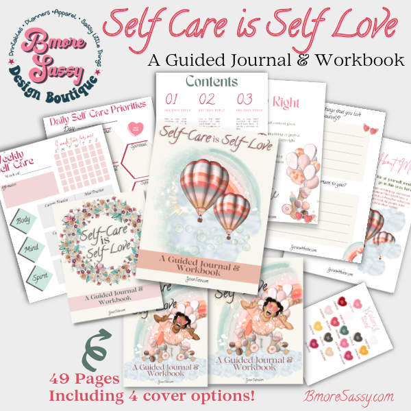 Self Love is Self Care Guided Journal and Workbook DFY Templates ...